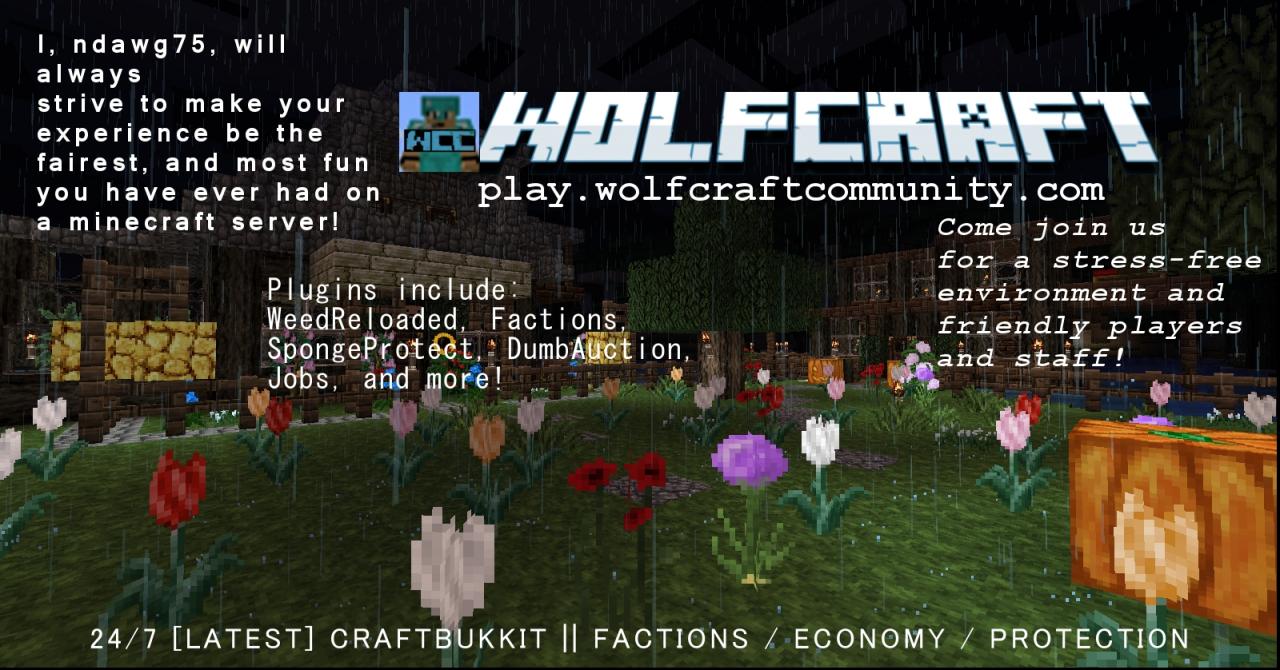 The Wolfcraft Community |Creative|Survival| Minecraft Server