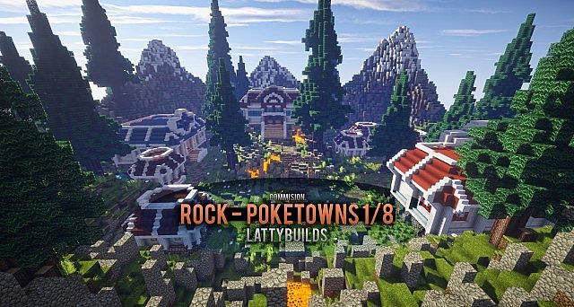 Rock - Pokemon town 1/8 [Commission] Minecraft Map