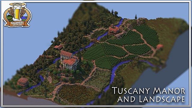 BdH Map 9 | Tuscany Manor and Landscape Minecraft Map