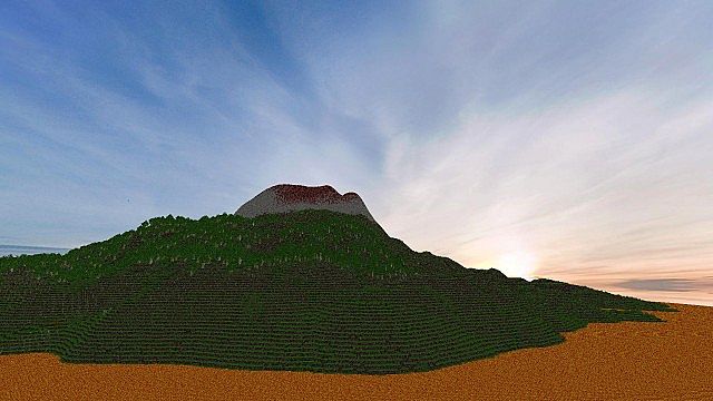 Giant volcano Minecraft Map