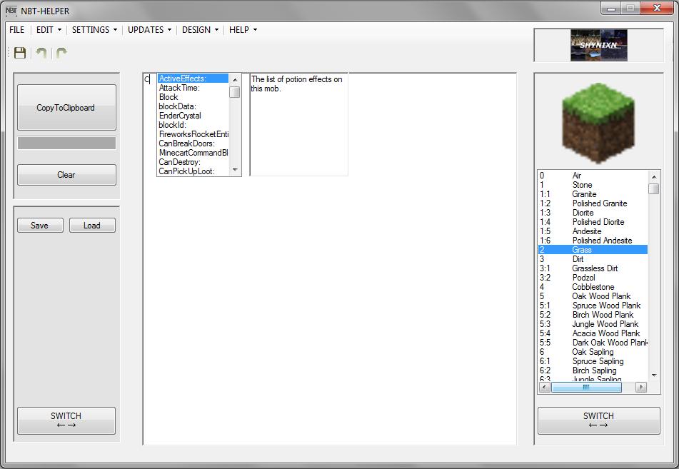 NBT Helper Minecraft Mod