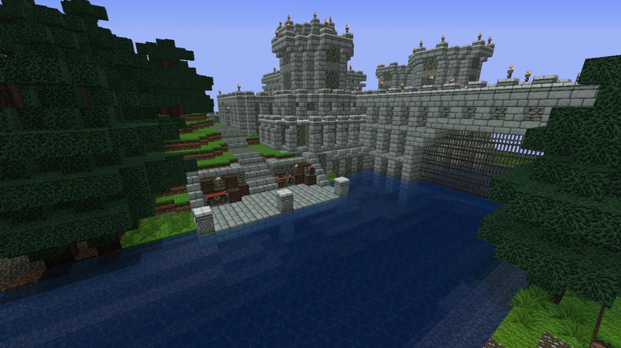 Greenmist Village and The River Fortress Minecraft Map