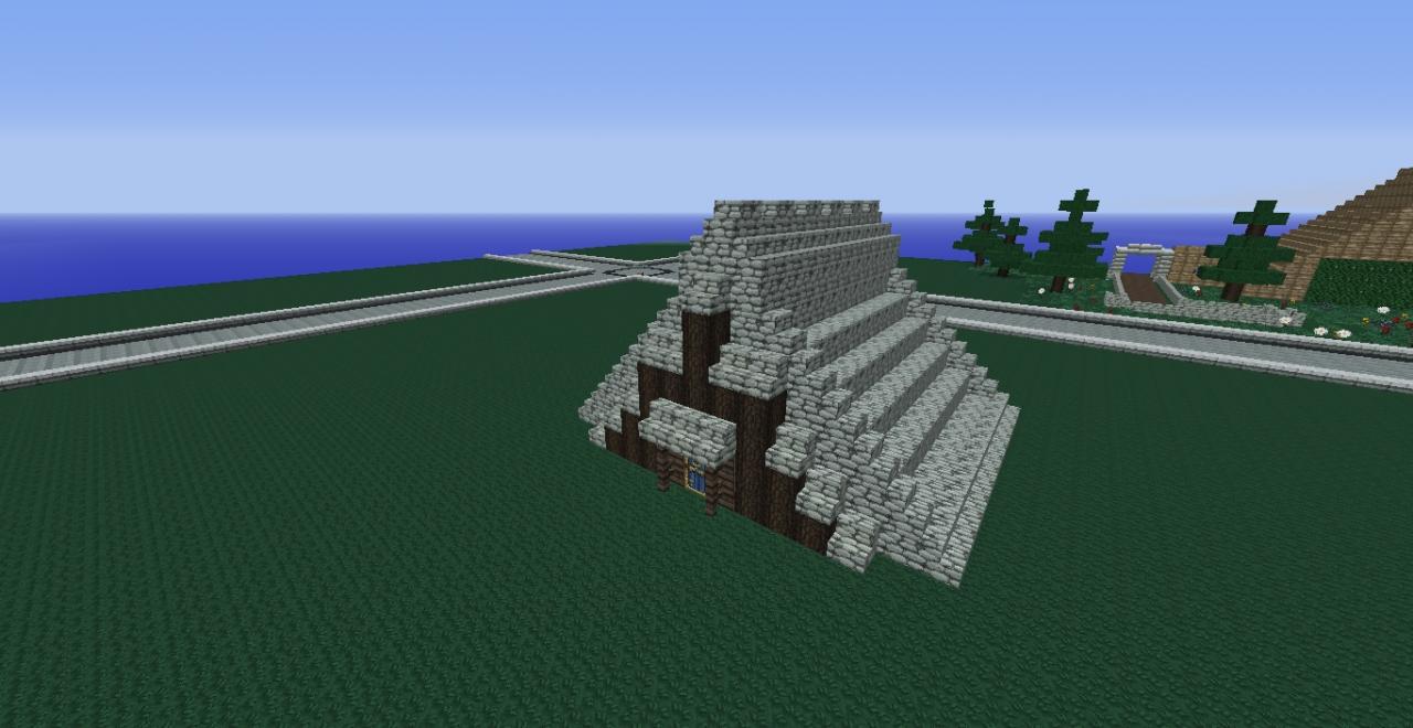 Upside-Down V Shaped Medieval House Minecraft Map