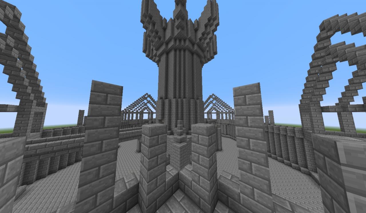Stone Brick Castle Survival Build Minecraft Map