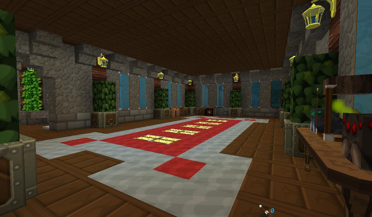 Hexxit long house Minecraft Map