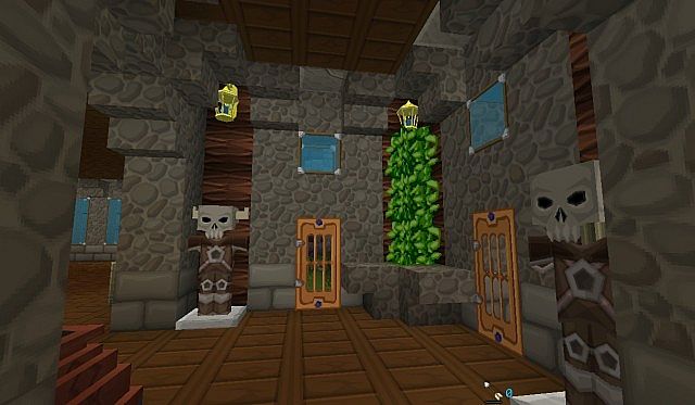 Hexxit long house Minecraft Map