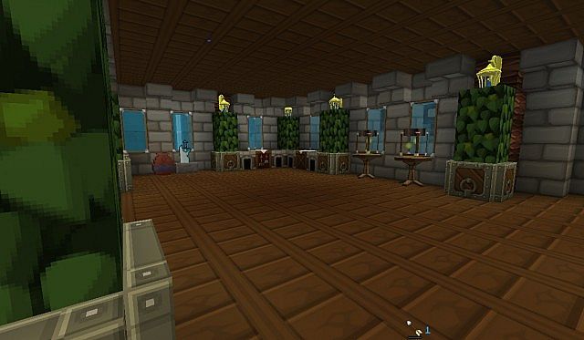 Hexxit long house Minecraft Map