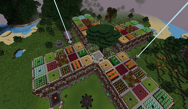 Hexxit long house Minecraft Map