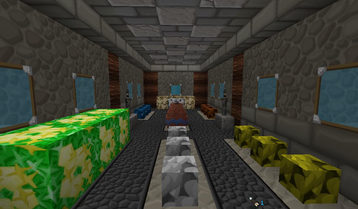 Hexxit long house Minecraft Map