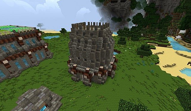 Hexxit long house Minecraft Map