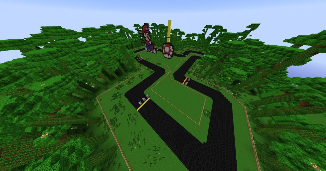 Mario Kart Jungle Track Minecraft Map