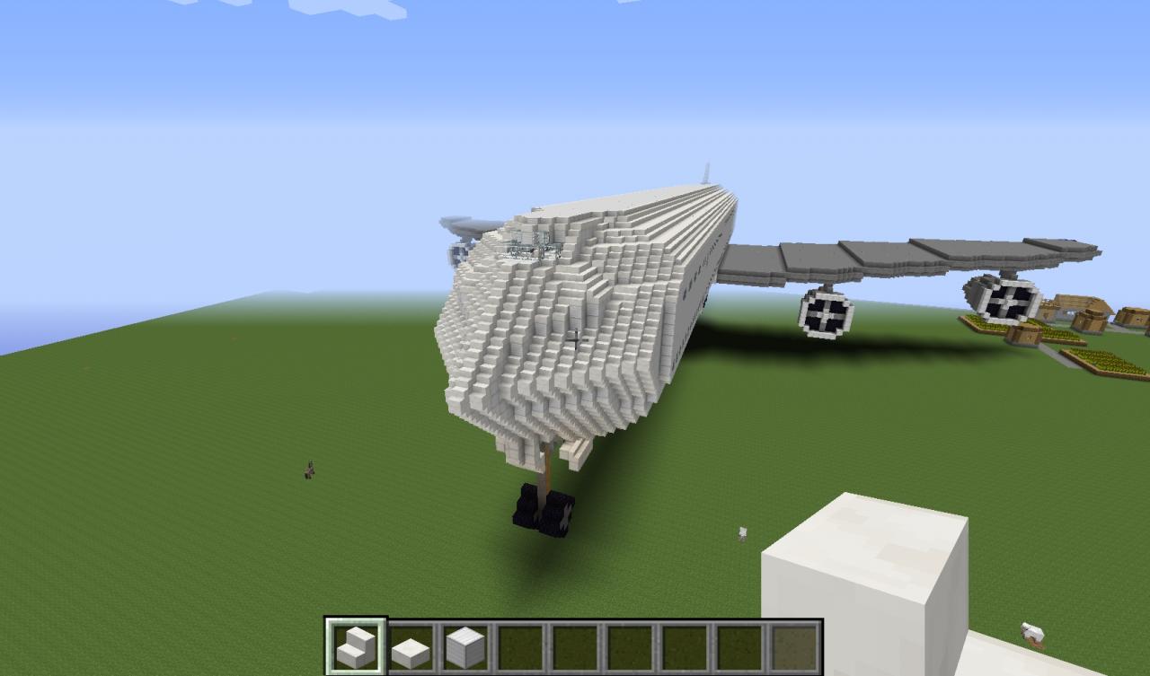 One of the largest passenger planes in minecraft Minecraft Map