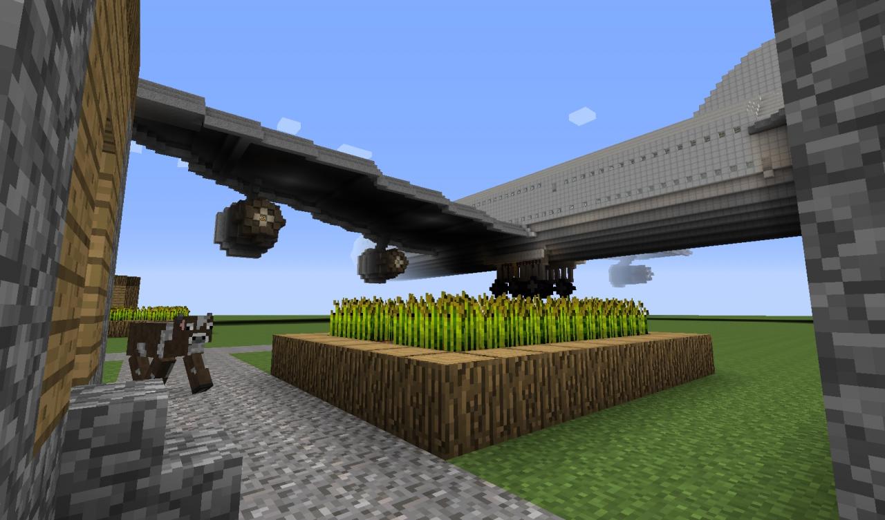 One of the largest passenger planes in minecraft Minecraft Map