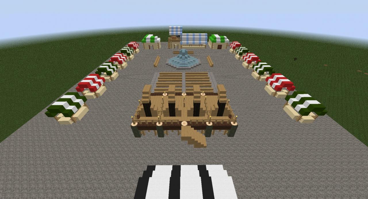 Medieval Town Square/Market Minecraft Map