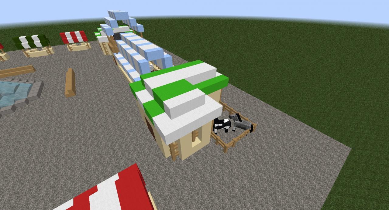 Medieval Town Square/Market Minecraft Map
