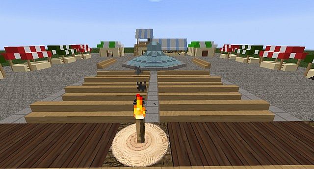 Medieval Town Square/Market Minecraft Project
