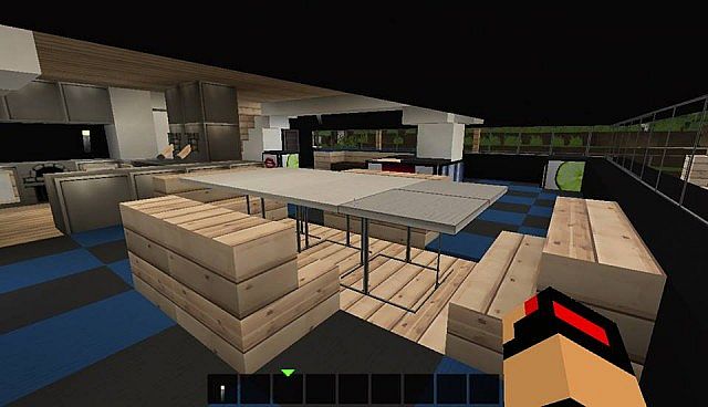 Modern hill side house Minecraft Map