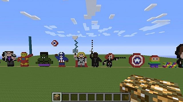 pixel art world Minecraft Map