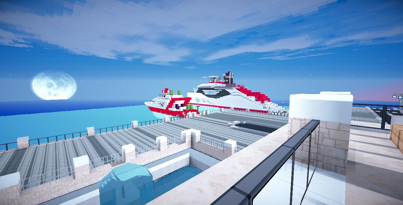 Journey Air I Modern Shopping Center with Marina Minecraft Map