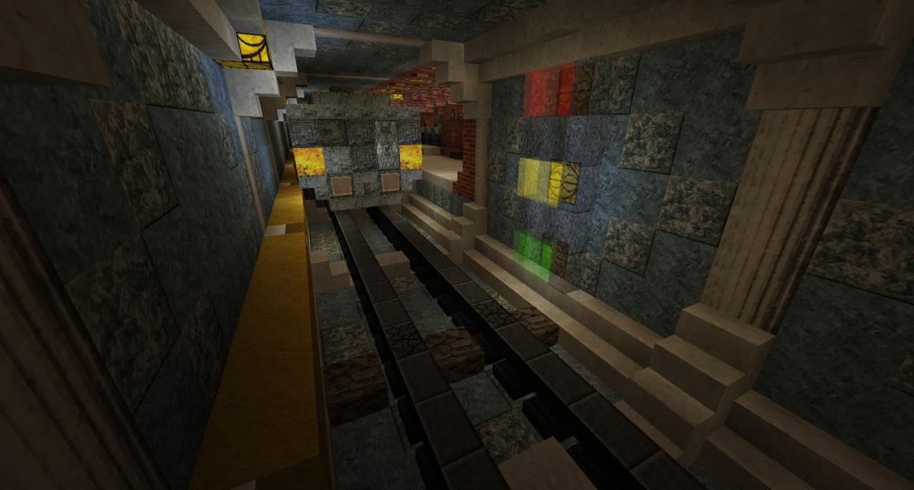 Stonebrick underground station Minecraft Map