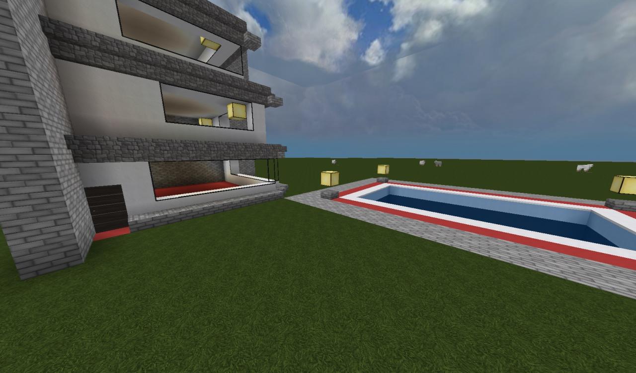 Minecraft House With Pool | by lil_Mich Minecraft Map