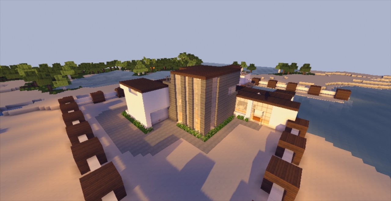 Modern Malibu beach house Minecraft Map