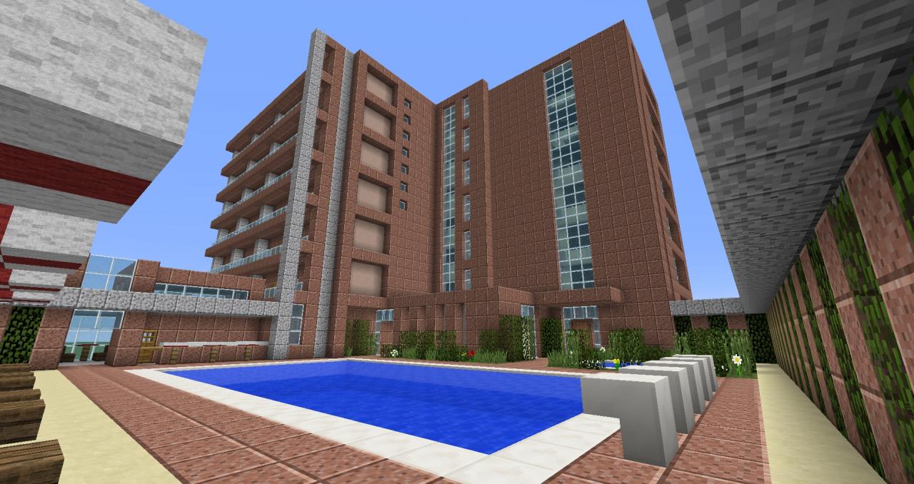 A Hotel in Minecraft - with Spa Minecraft Map