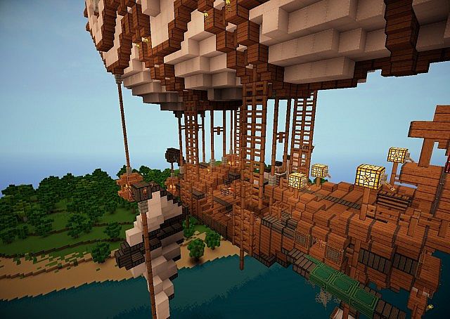 Steampunk ship Minecraft Map