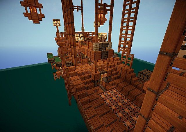 Steampunk ship Minecraft Map