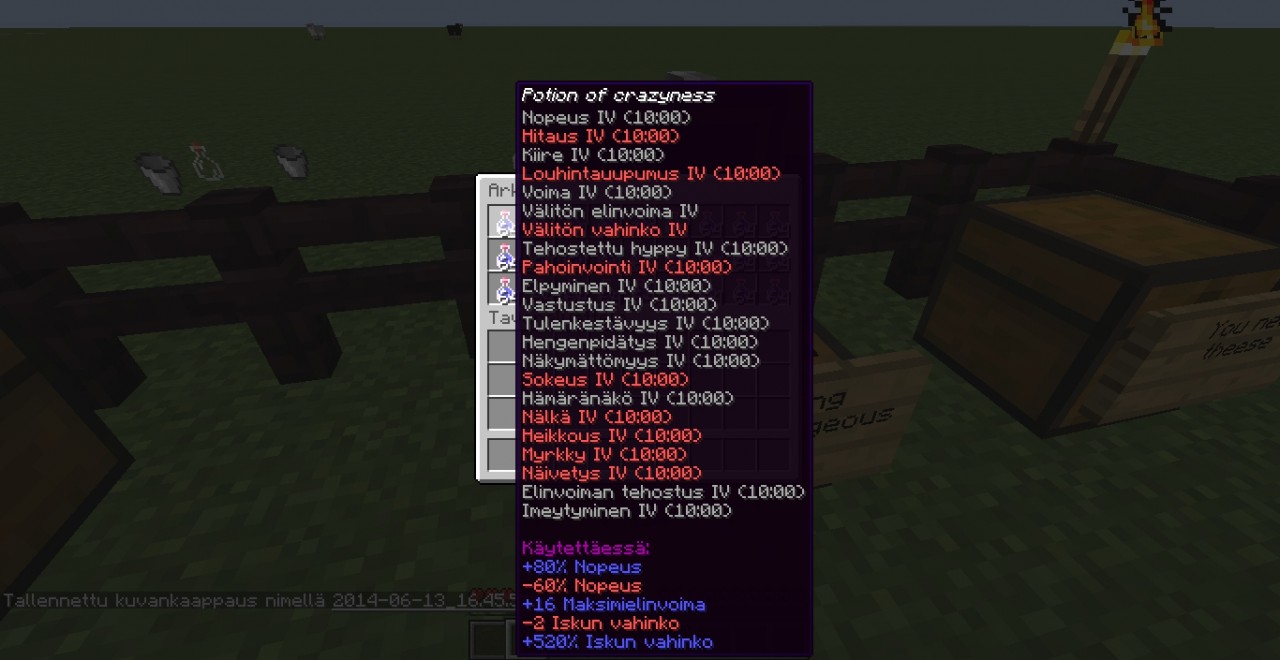 Potion Of Crazyness testing Minecraft Map