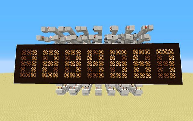 3-wide Hexadecimal Desplay Minecraft Map