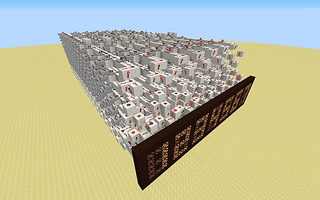 3-wide Hexadecimal Desplay Minecraft Map