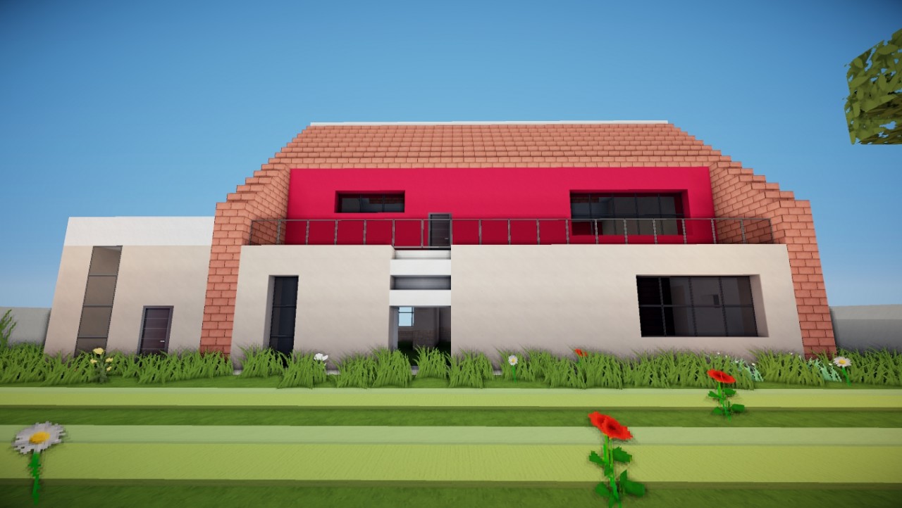 Minecraft-suburban house tutorial Minecraft Map