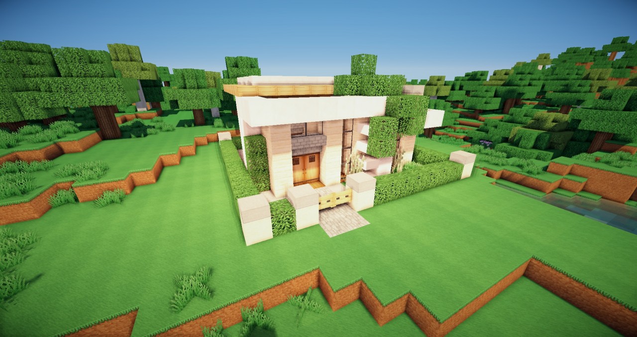12x12 modern plot house Minecraft Map