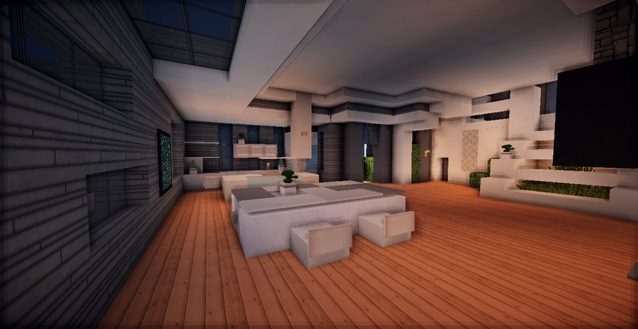 Modern House Built on TCS Minecraft Map