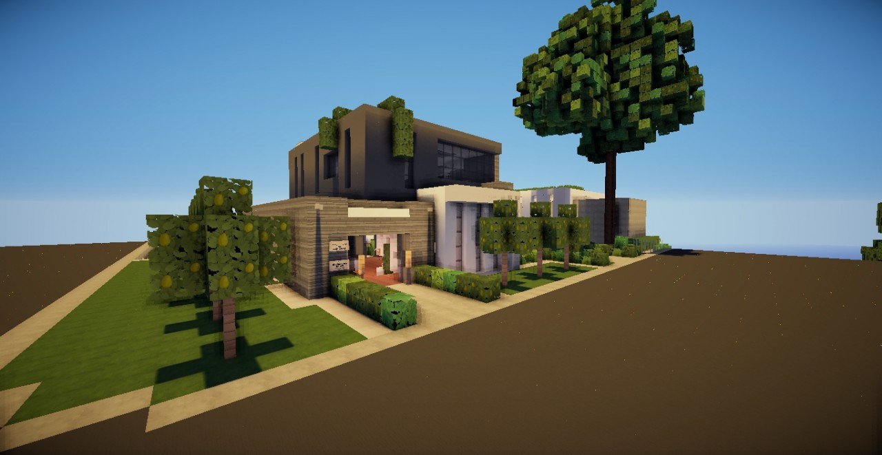 Modern House Built on TCS Minecraft Map