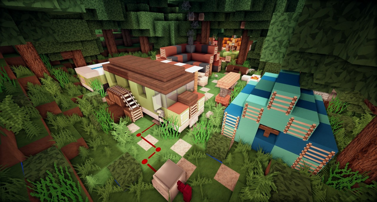 Log Cabin, RV & Tents | WoK Minecraft Map