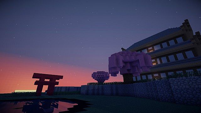 Japanese pagoda with garden Minecraft Map