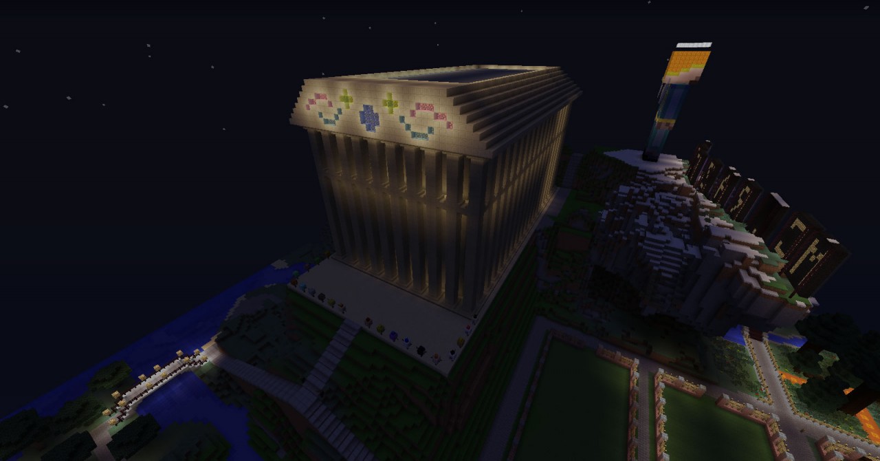 Minecraft Parthenon with the statue Notch Minecraft Map