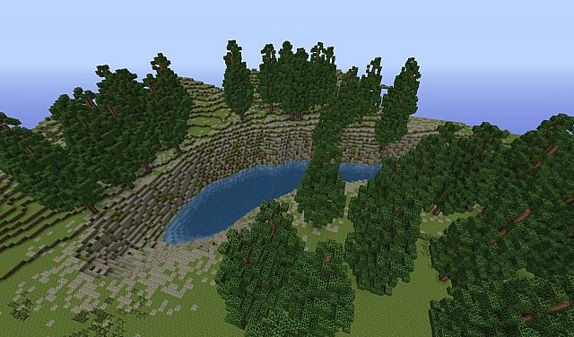 1280 x 1280 Custom Landscape Island Minecraft Map