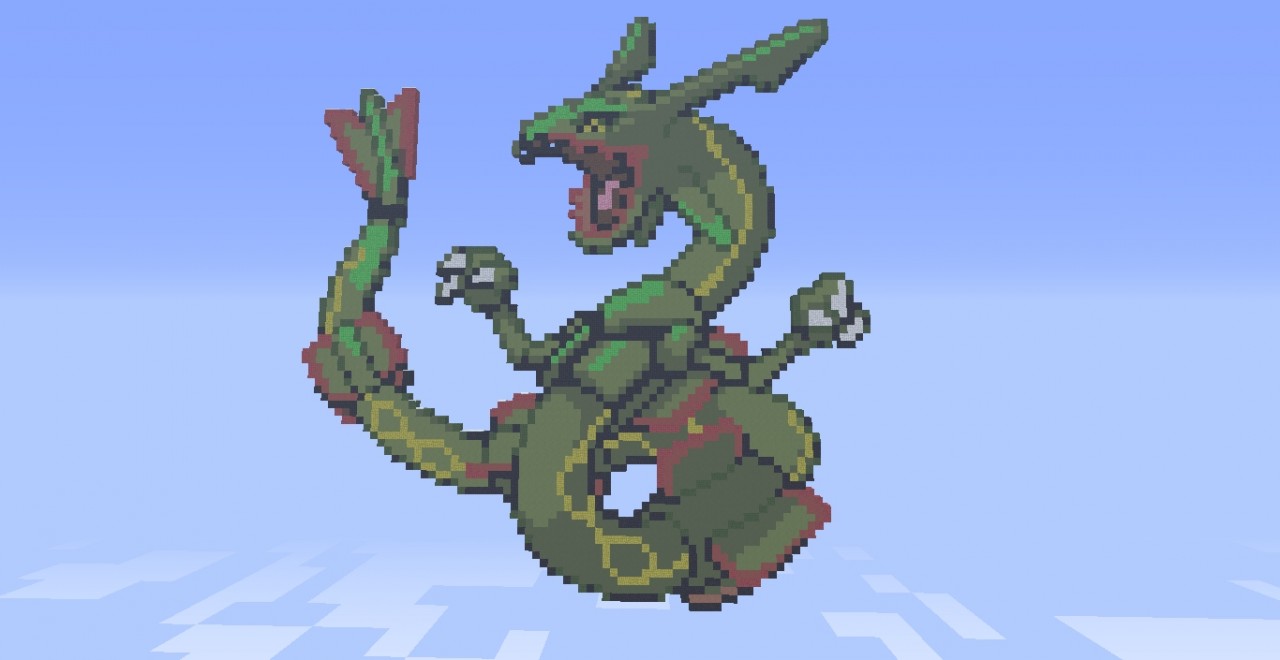 Rayquaza PixelArt Minecraft Map