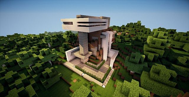 Modern Forest House Minecraft Map