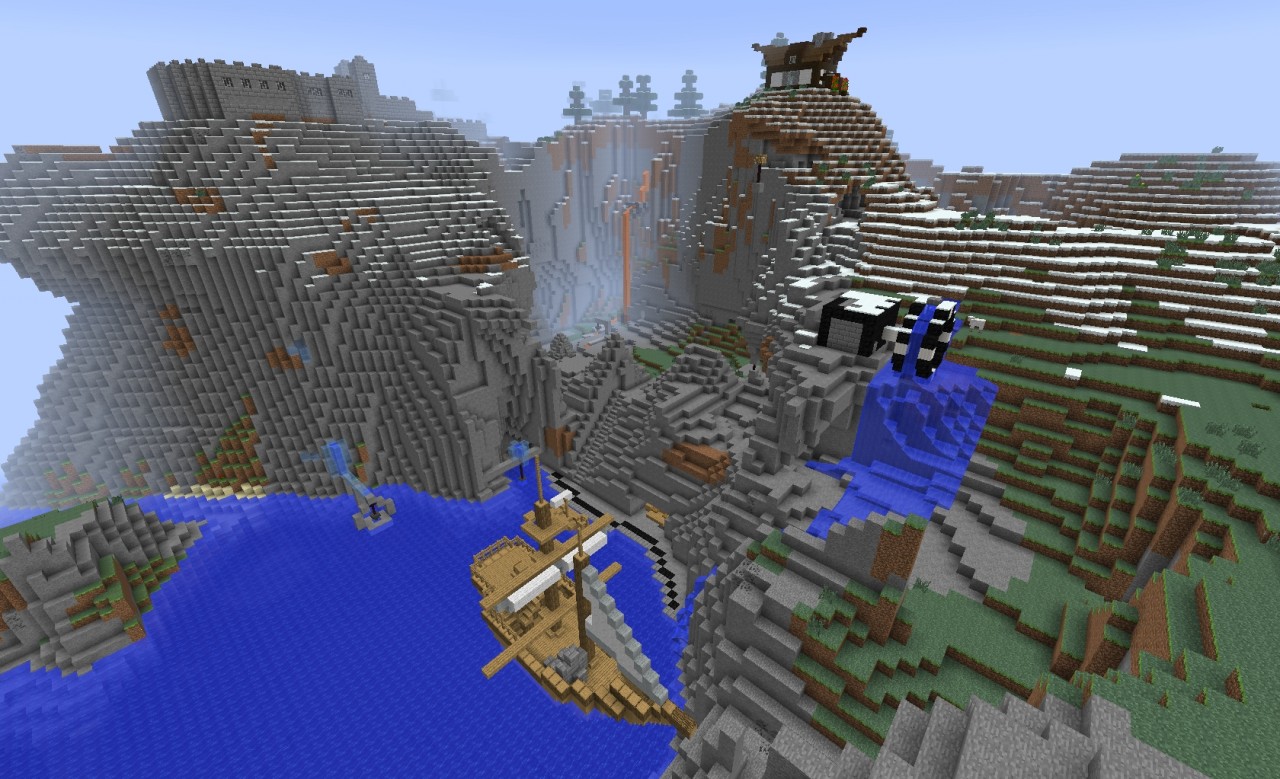 City in the mountains! Minecraft Map