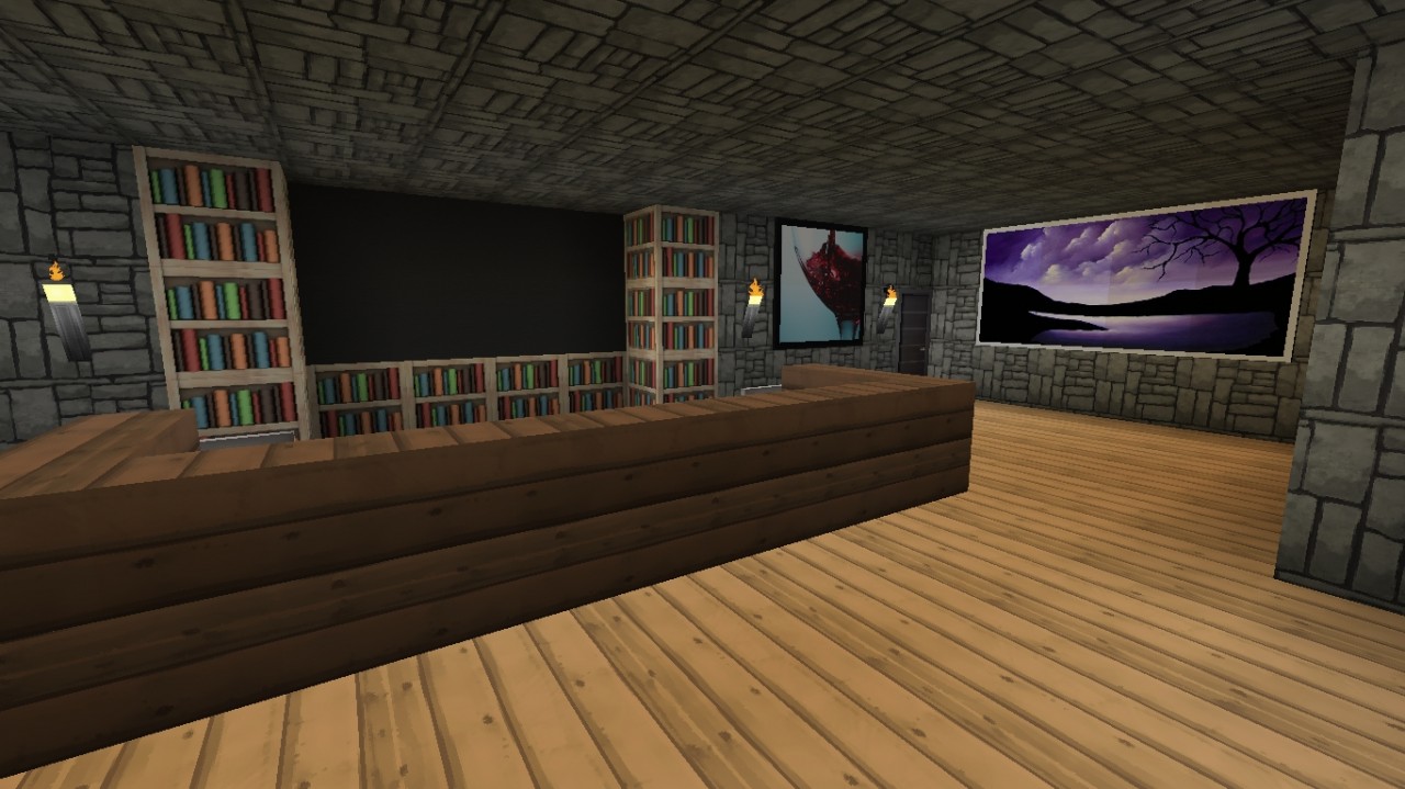 Inside mountain house Minecraft Map