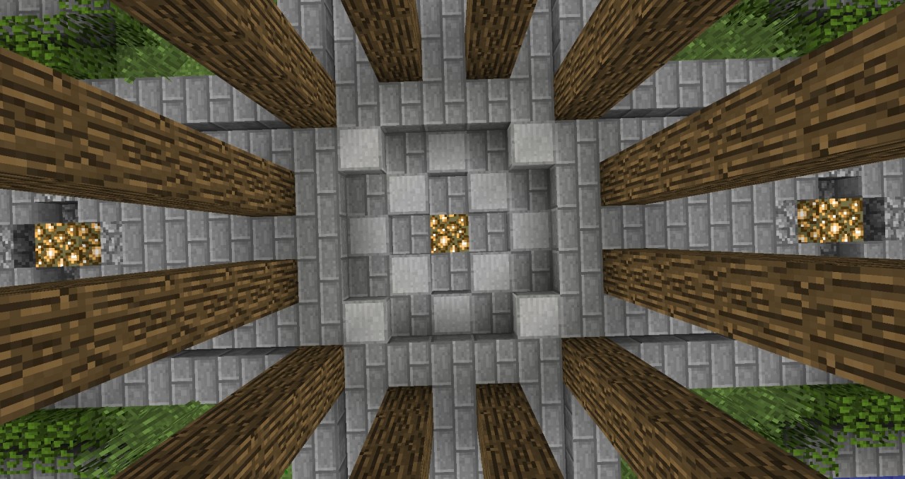 Circular/semi-rectangular small server spawn Minecraft Map
