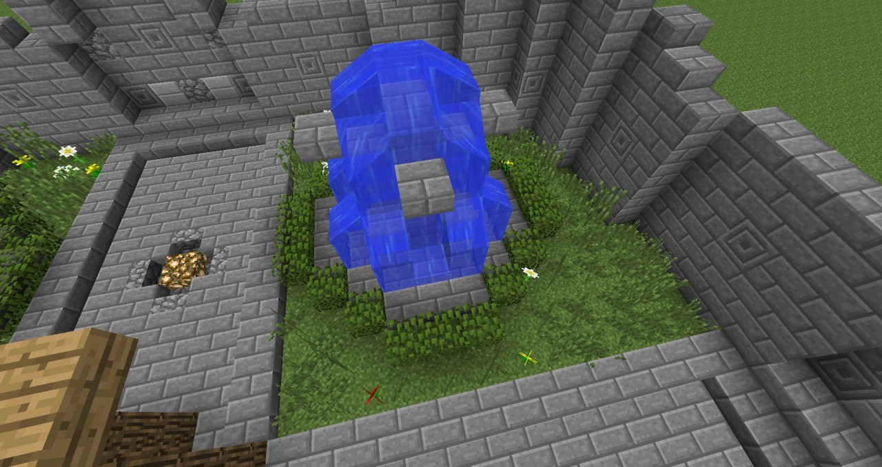 Circular/semi-rectangular small server spawn Minecraft Map