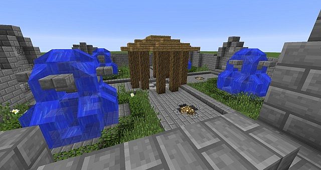 Circular/semi-rectangular small server spawn Minecraft Map