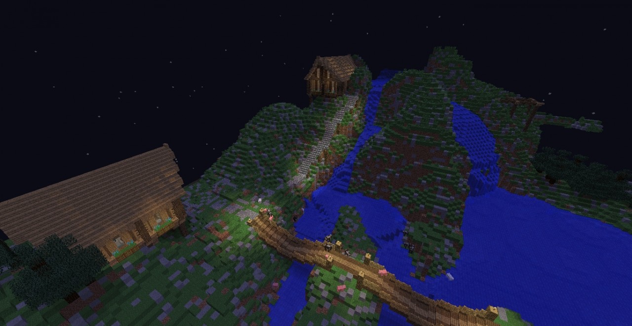 Inspirational medieval/cottage city with mountain Minecraft Map