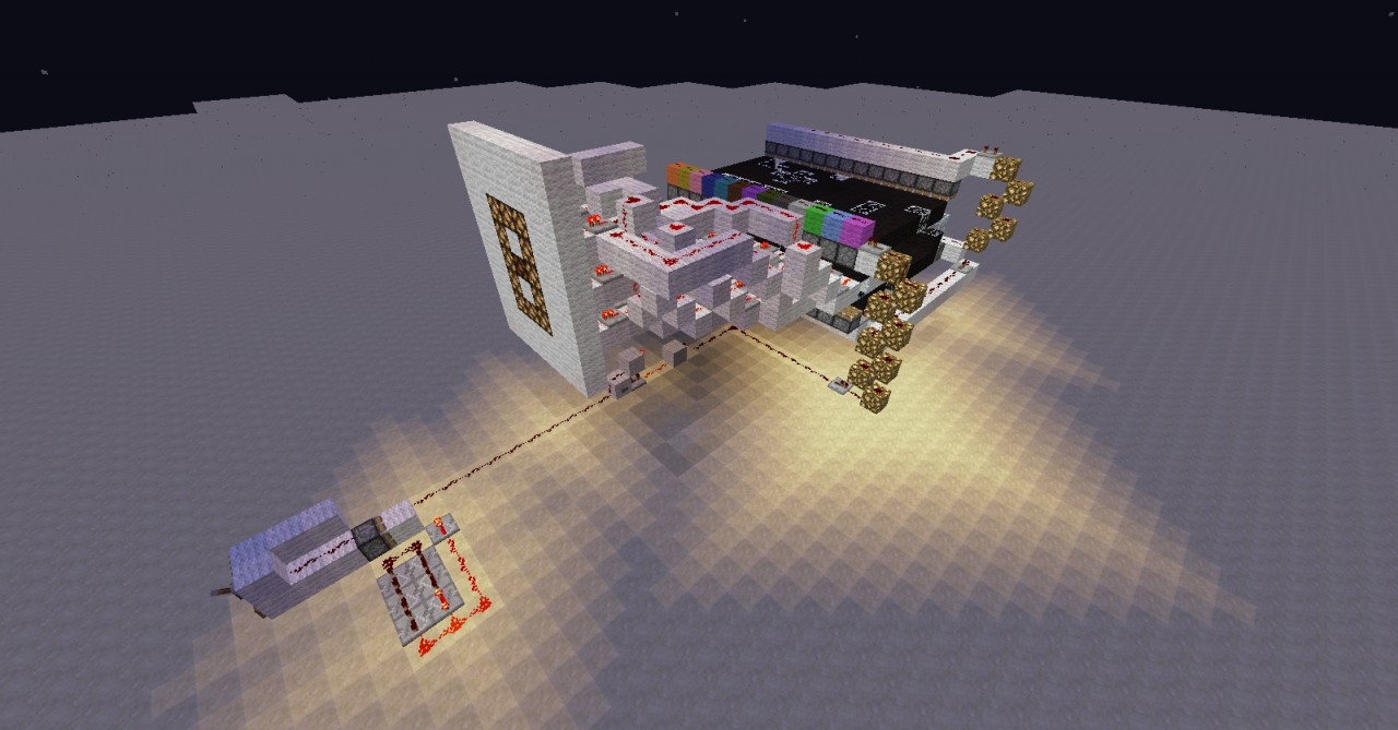 0-9 redstone number display Minecraft Map
