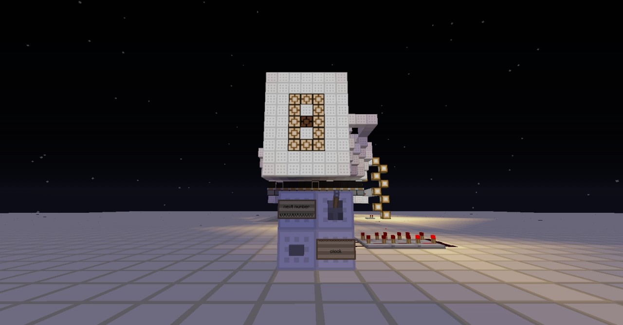 0-9 redstone number display Minecraft Map